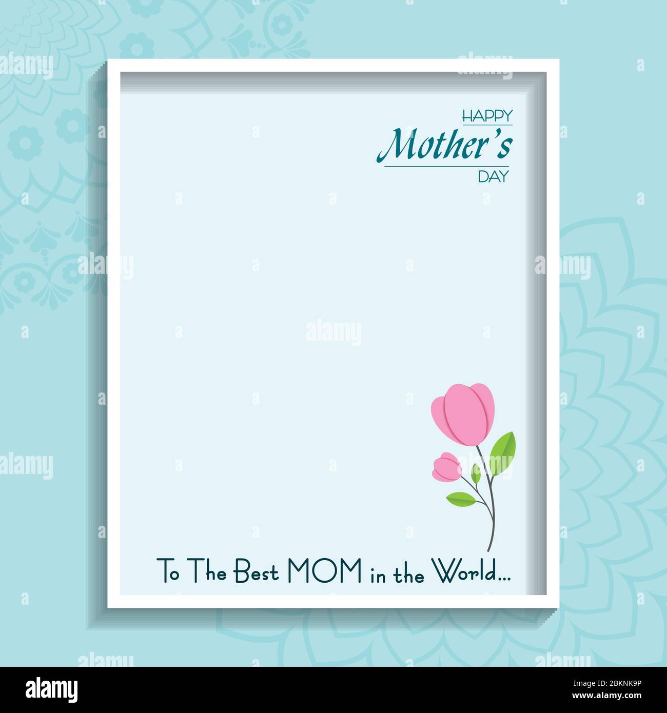 Illustration Of Happy Mother`s Day Greeting Banner Or Poster Best Mom